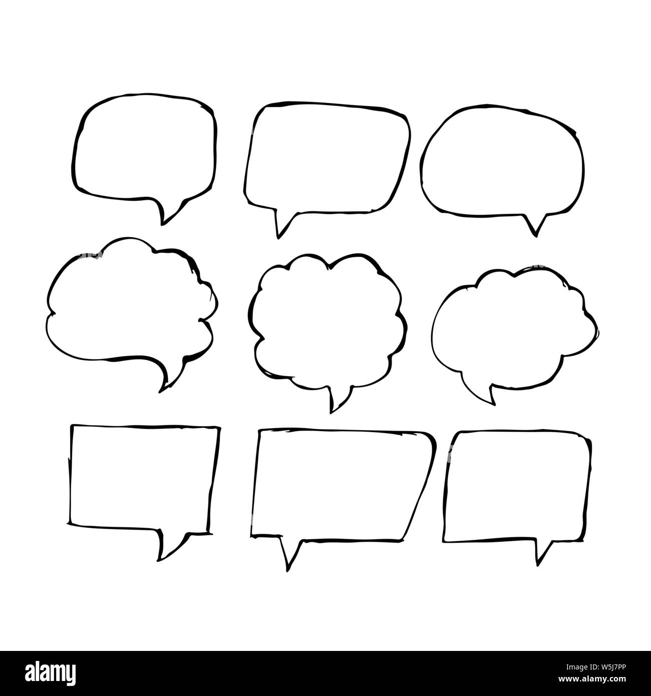 Speech Bubble hand drawn Stock Vector Image & Art - Alamy