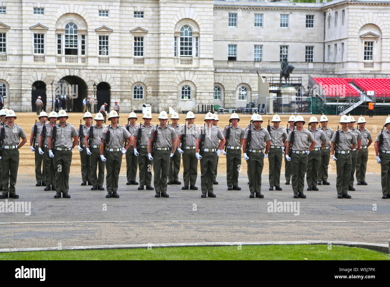 London, Great Britain -May 22, 2016: royal marines guards training in ...
