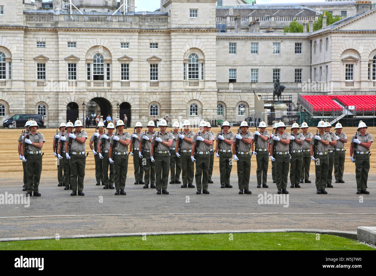 London, Great Britain -May 22, 2016: royal marines guards training in ...