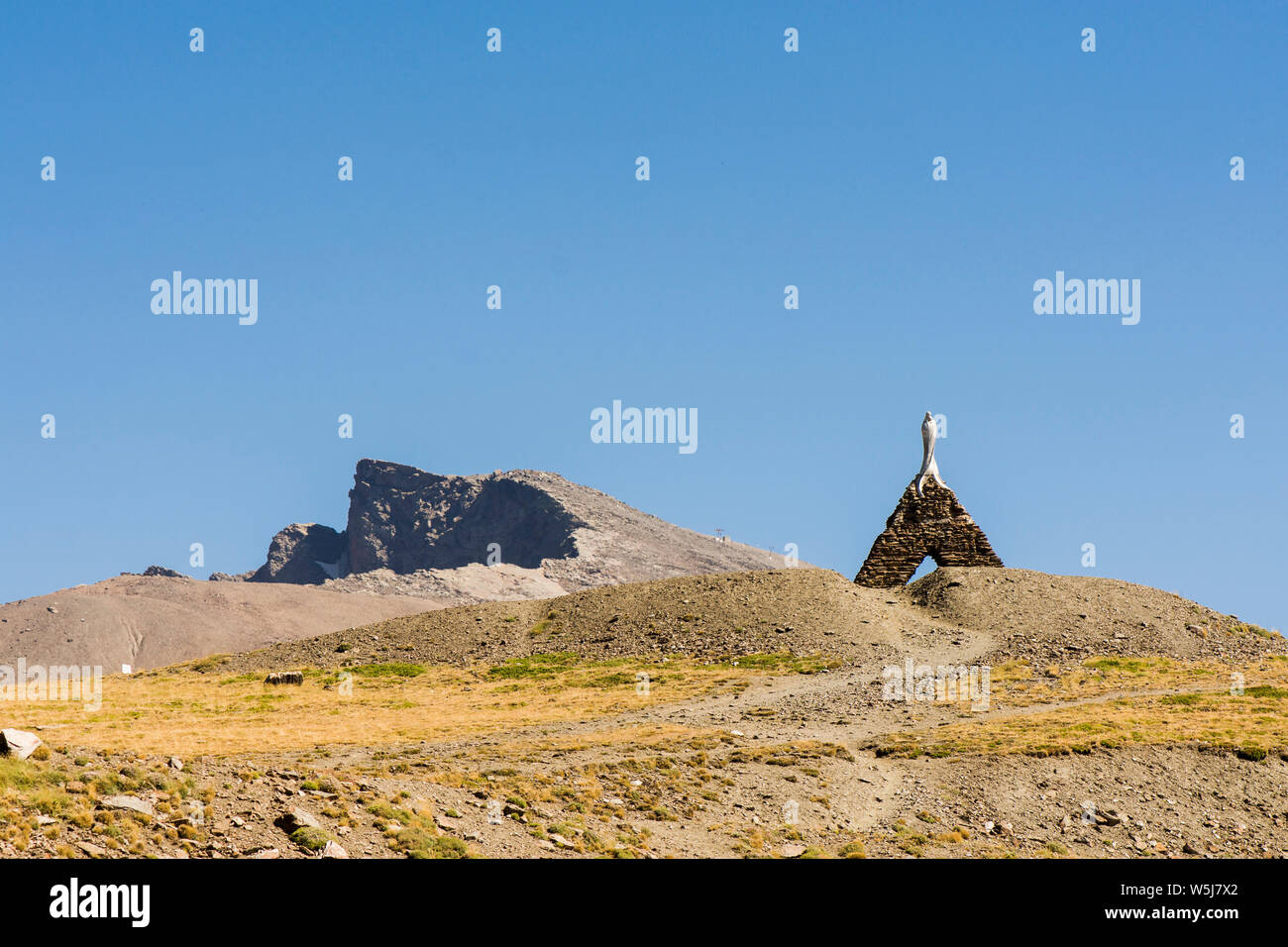 Our Lady of the Snows, Virgen de las Nieves, statue and Pico Veleta ...