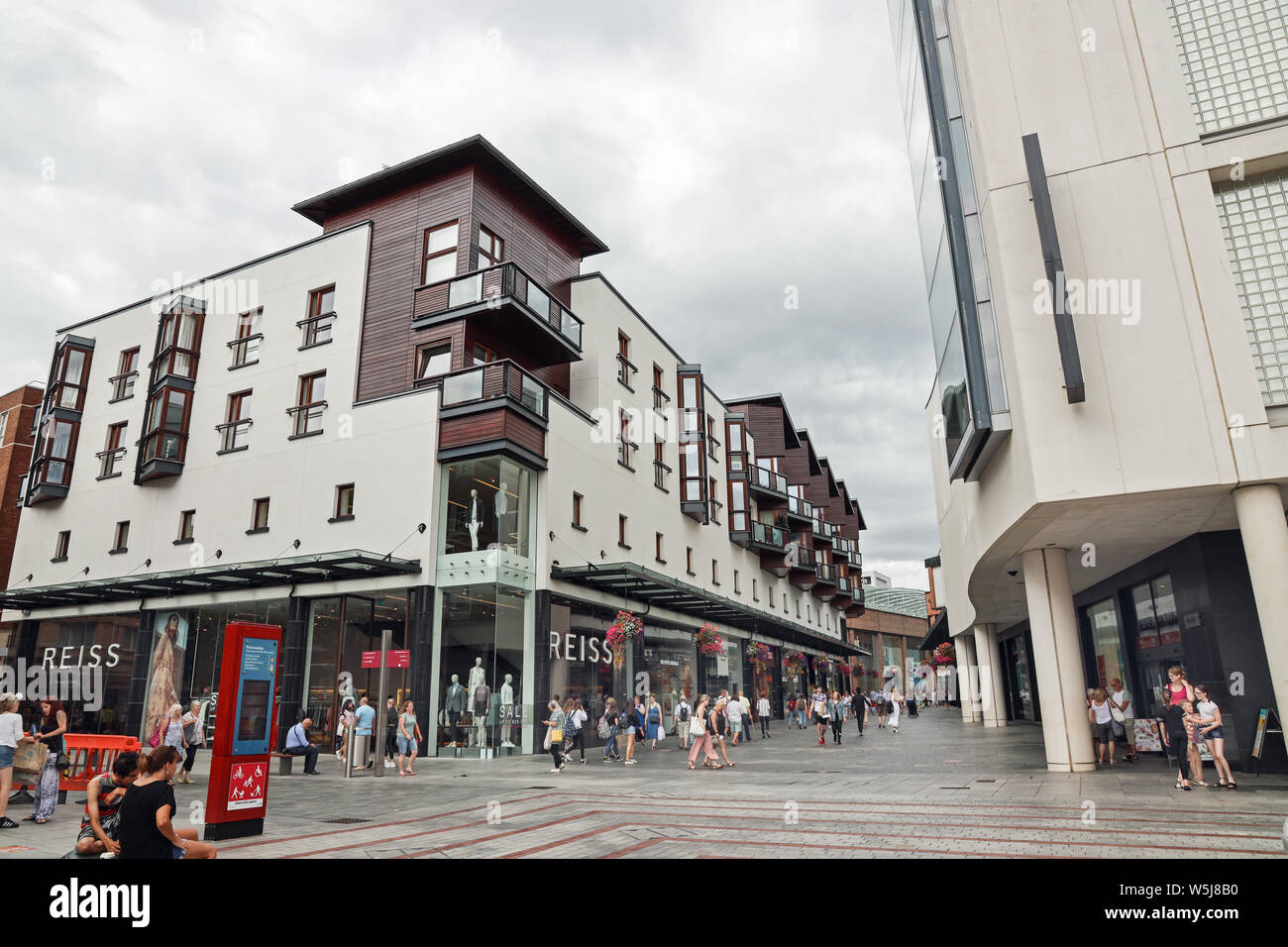 Shopping at Princesshay shopping centre in Exeter Stock Photo - Alamy