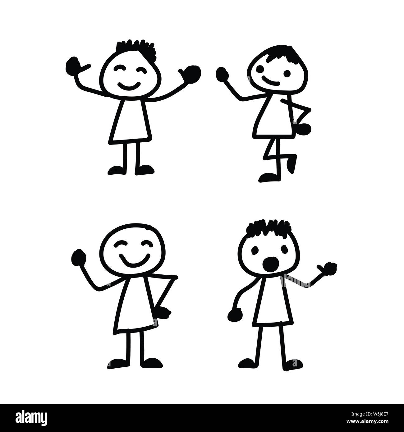 doodle people icon Stock Vector Image & Art - Alamy