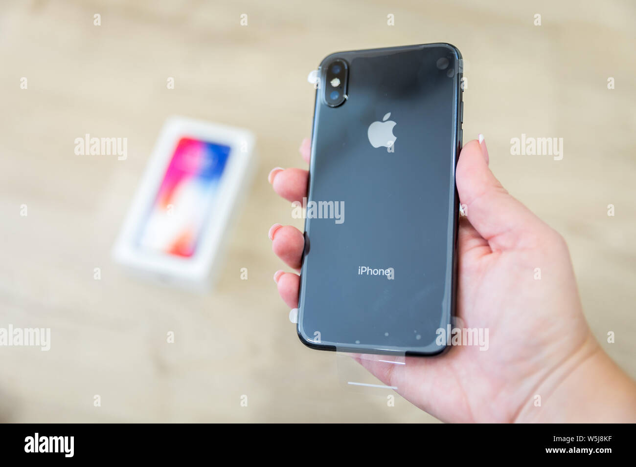Apple iphone 10 box hi-res stock photography and images - Alamy