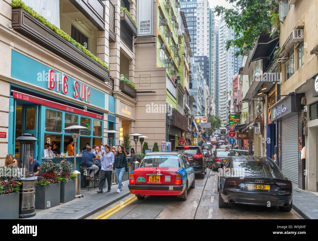 Staunton Street in the SoHo district, Central, Hong Kong Island, Hong ...