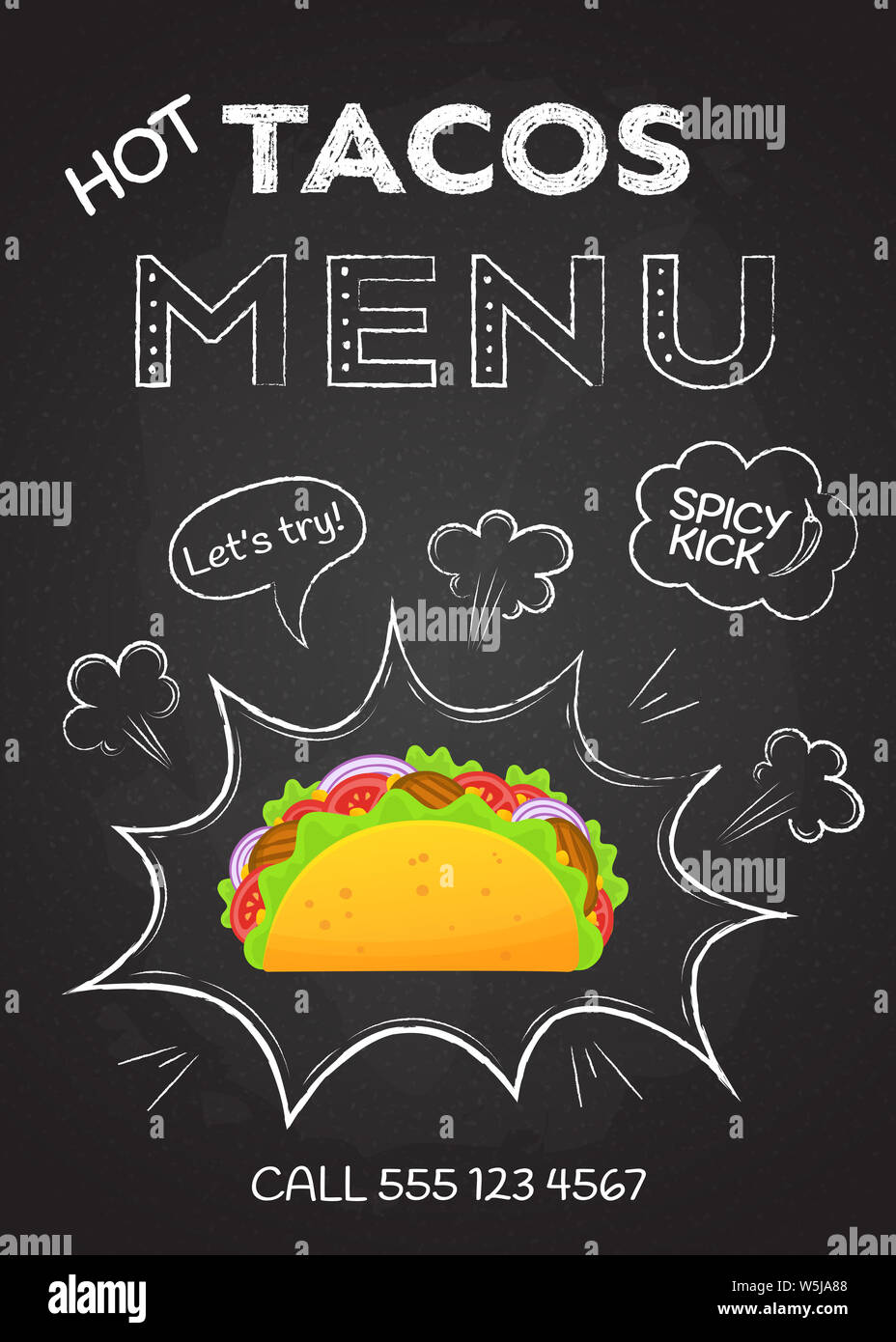Tacos food draw illustration hi-res stock photography and images - Alamy