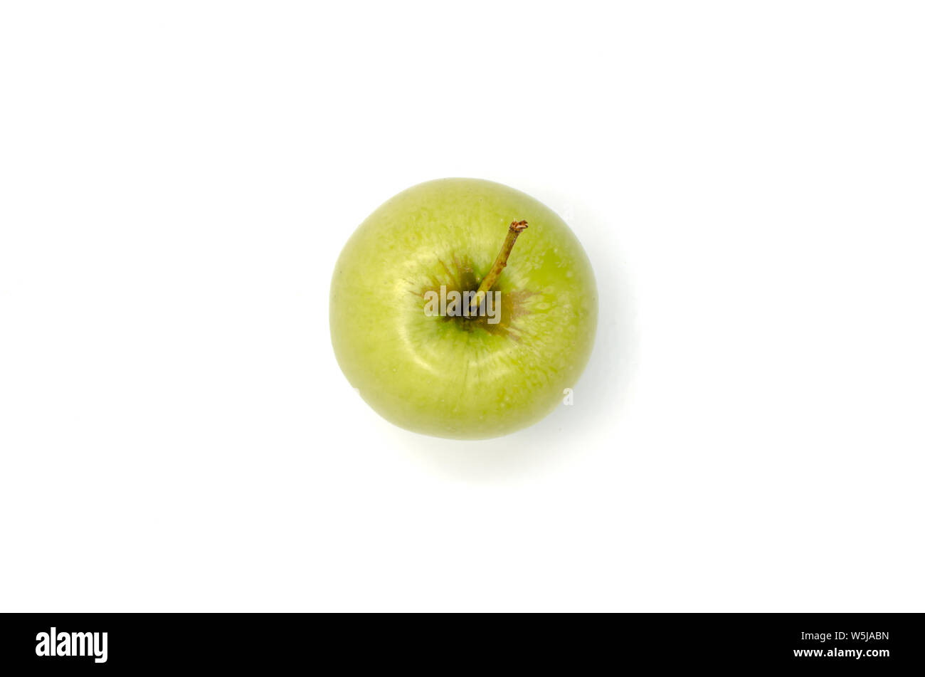 green apple view from above on white background isolated Stock Photo ...
