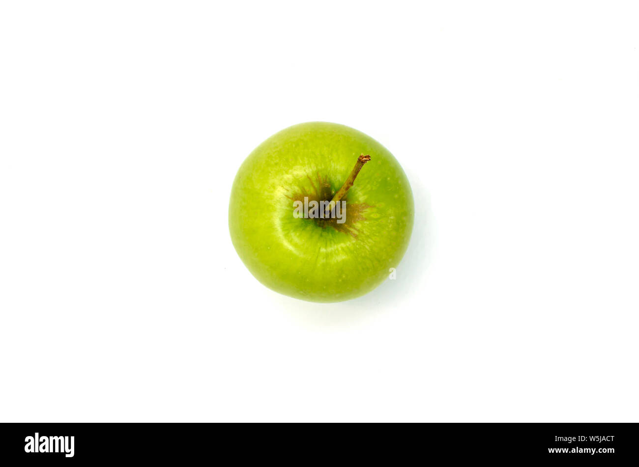 green apple view from above on white background isolated Stock Photo ...