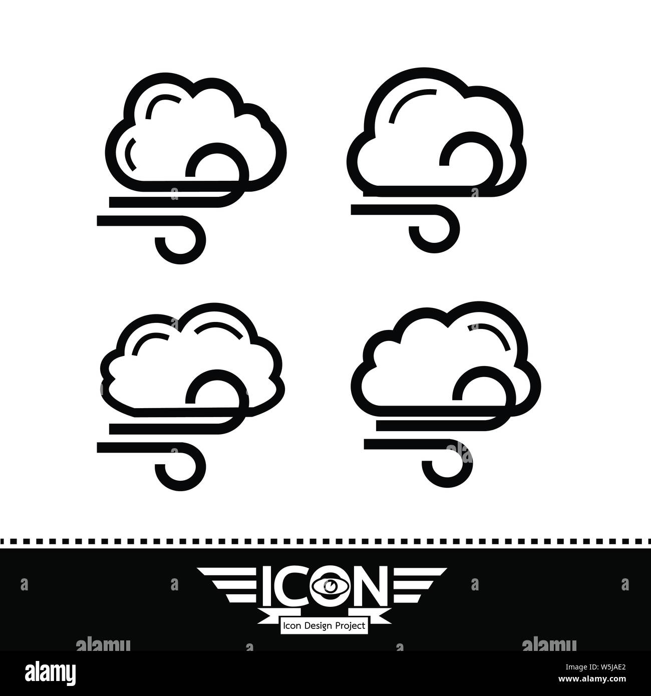cloud with wind icon Stock Vector Image & Art - Alamy