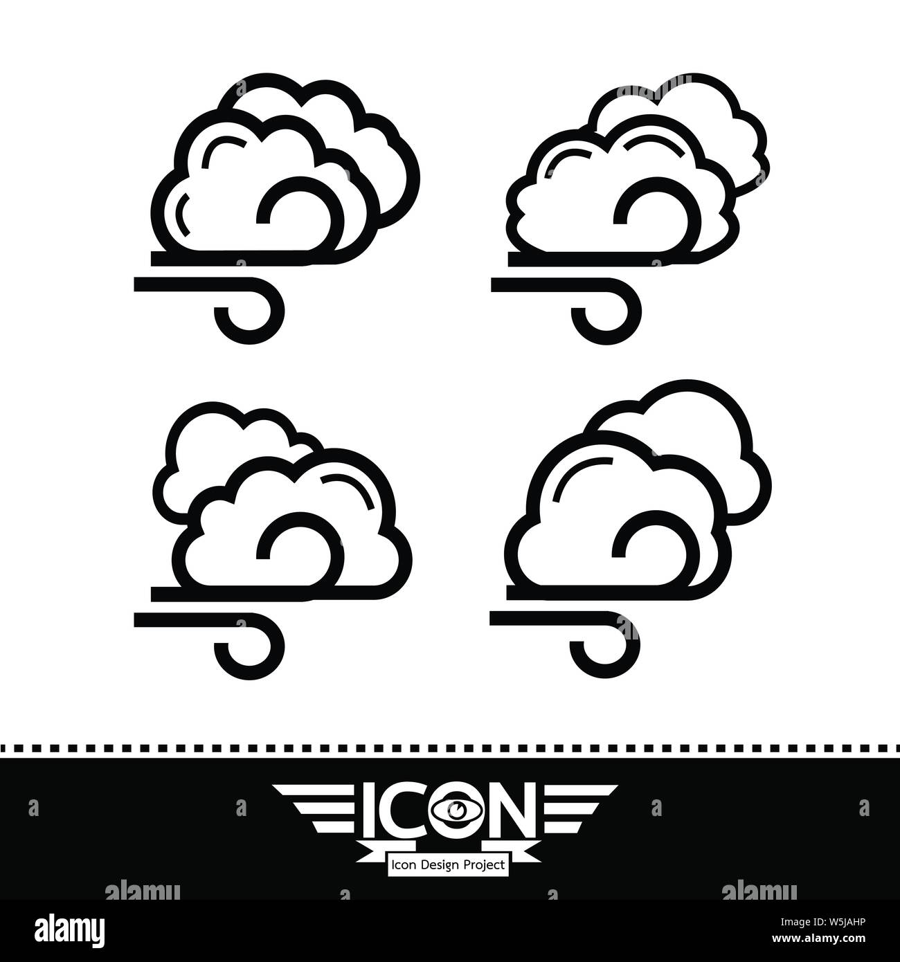 cloud with wind icon Stock Vector Image & Art - Alamy