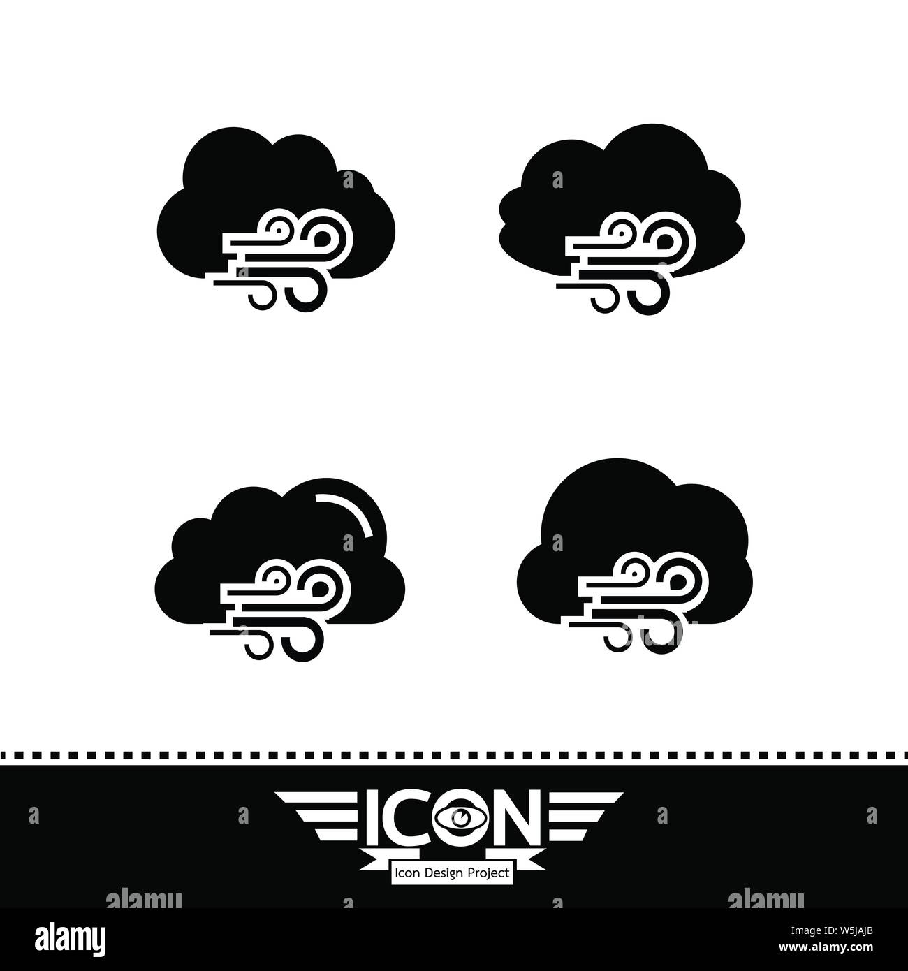 cloud with wind icon Stock Vector Image & Art - Alamy