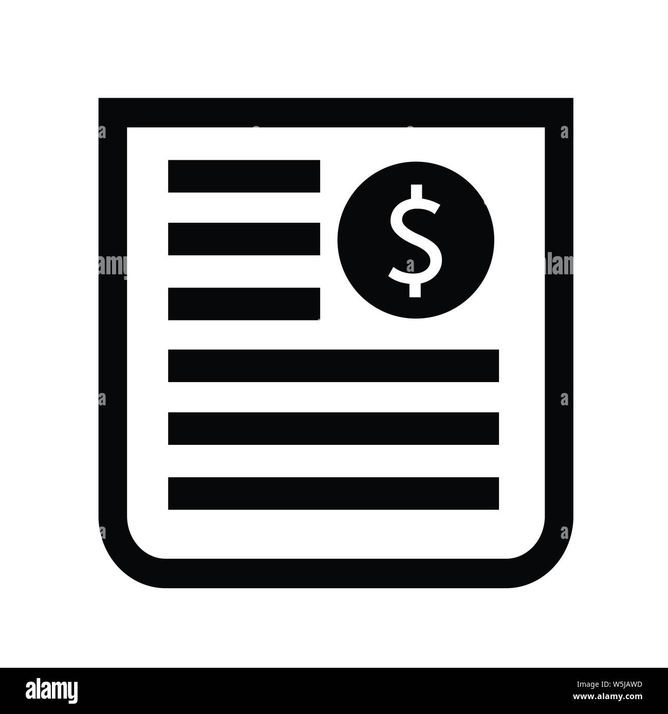 Invoice bill icon Stock Vector Image & Art - Alamy