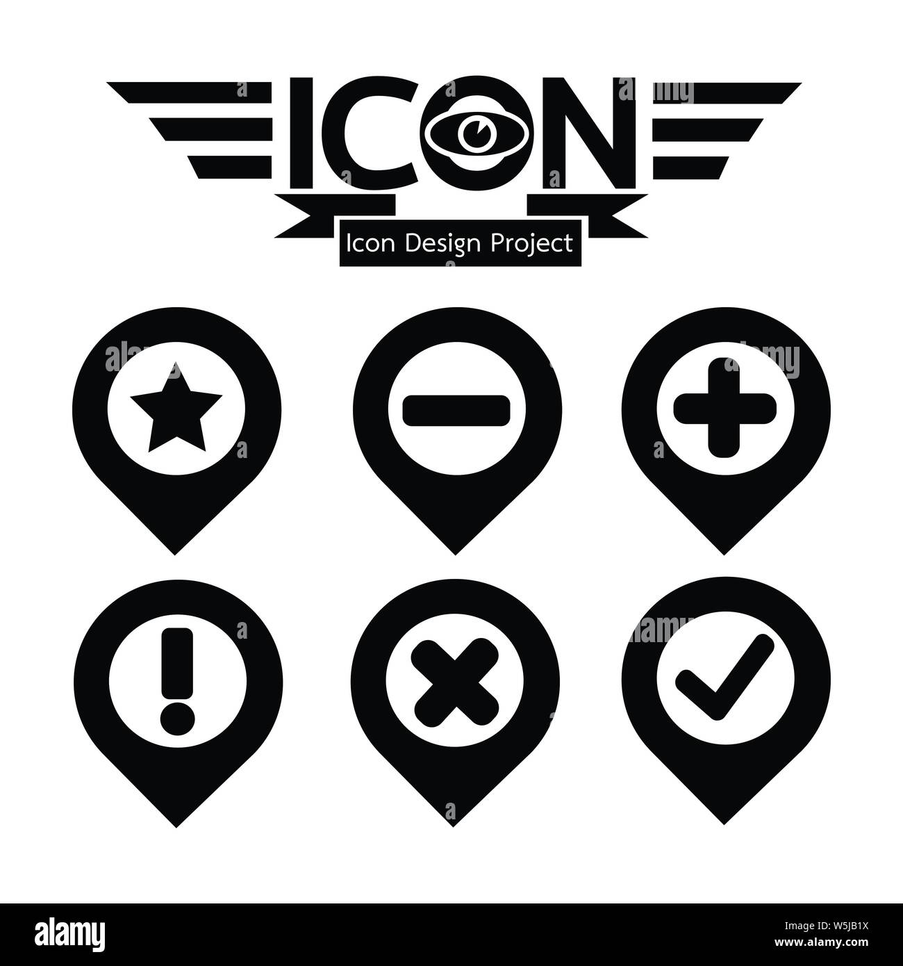map pin icon Stock Vector Image & Art - Alamy