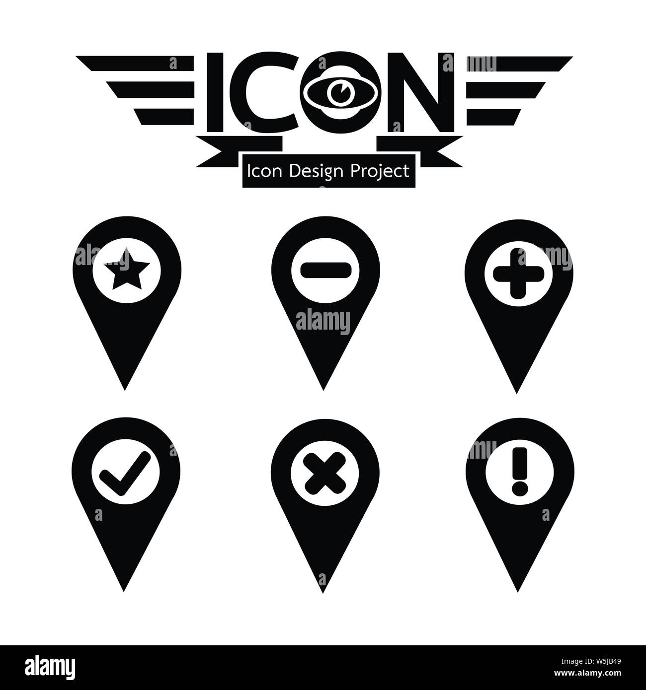 map pin icon Stock Vector Image & Art - Alamy