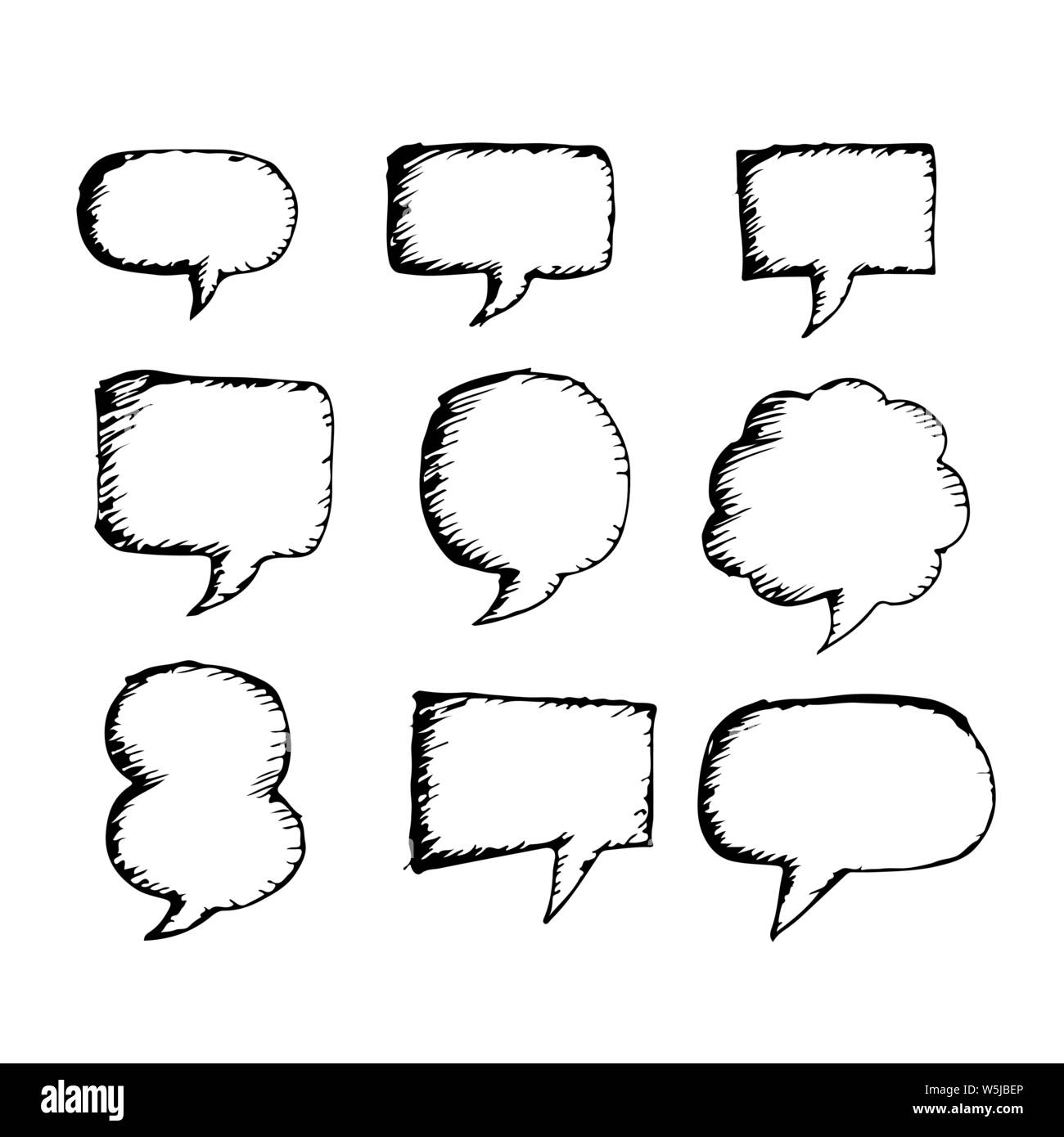 Speech Bubble hand drawn Stock Vector Image & Art - Alamy