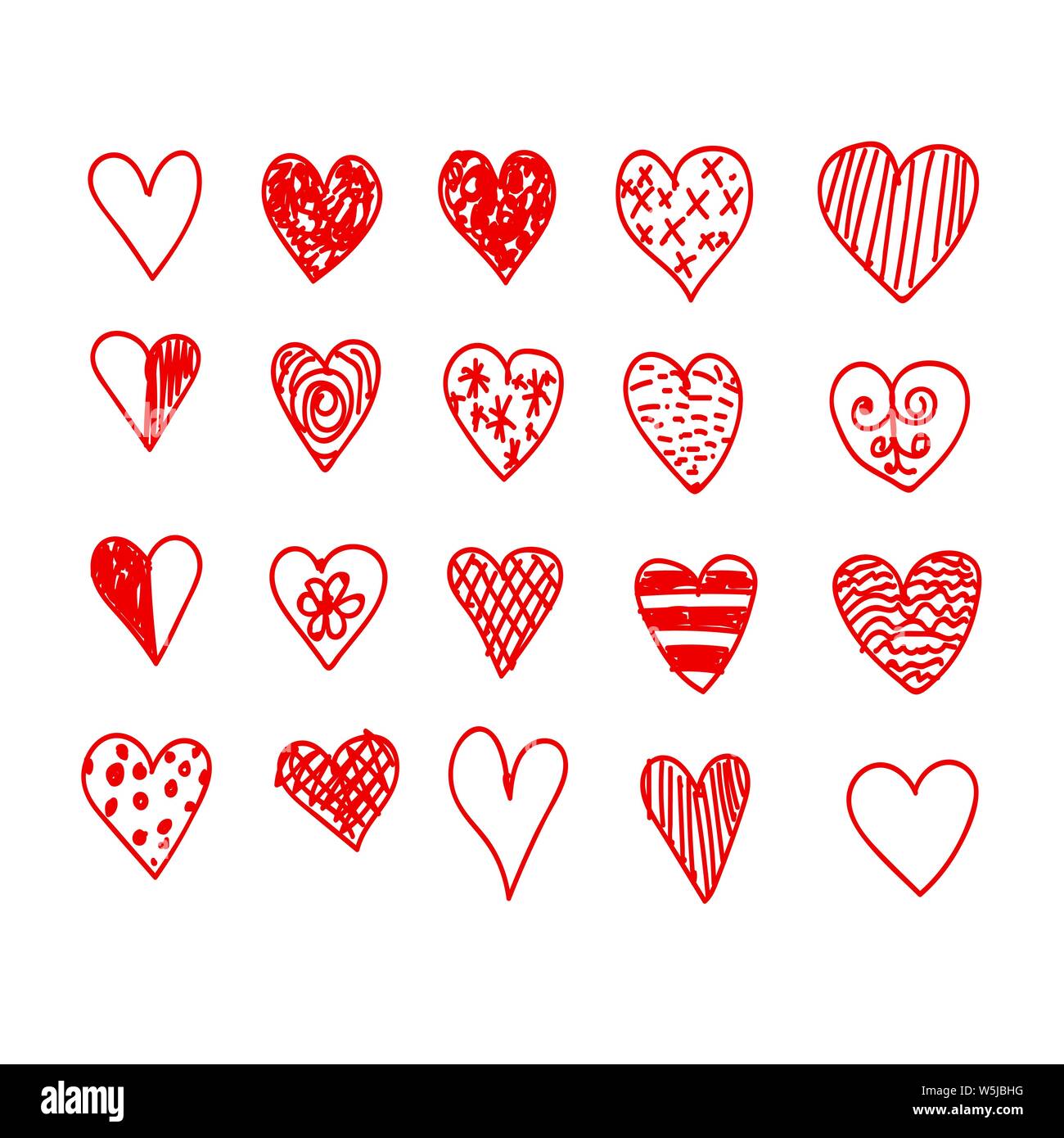Hand drawn heart Stock Vector Image & Art - Alamy