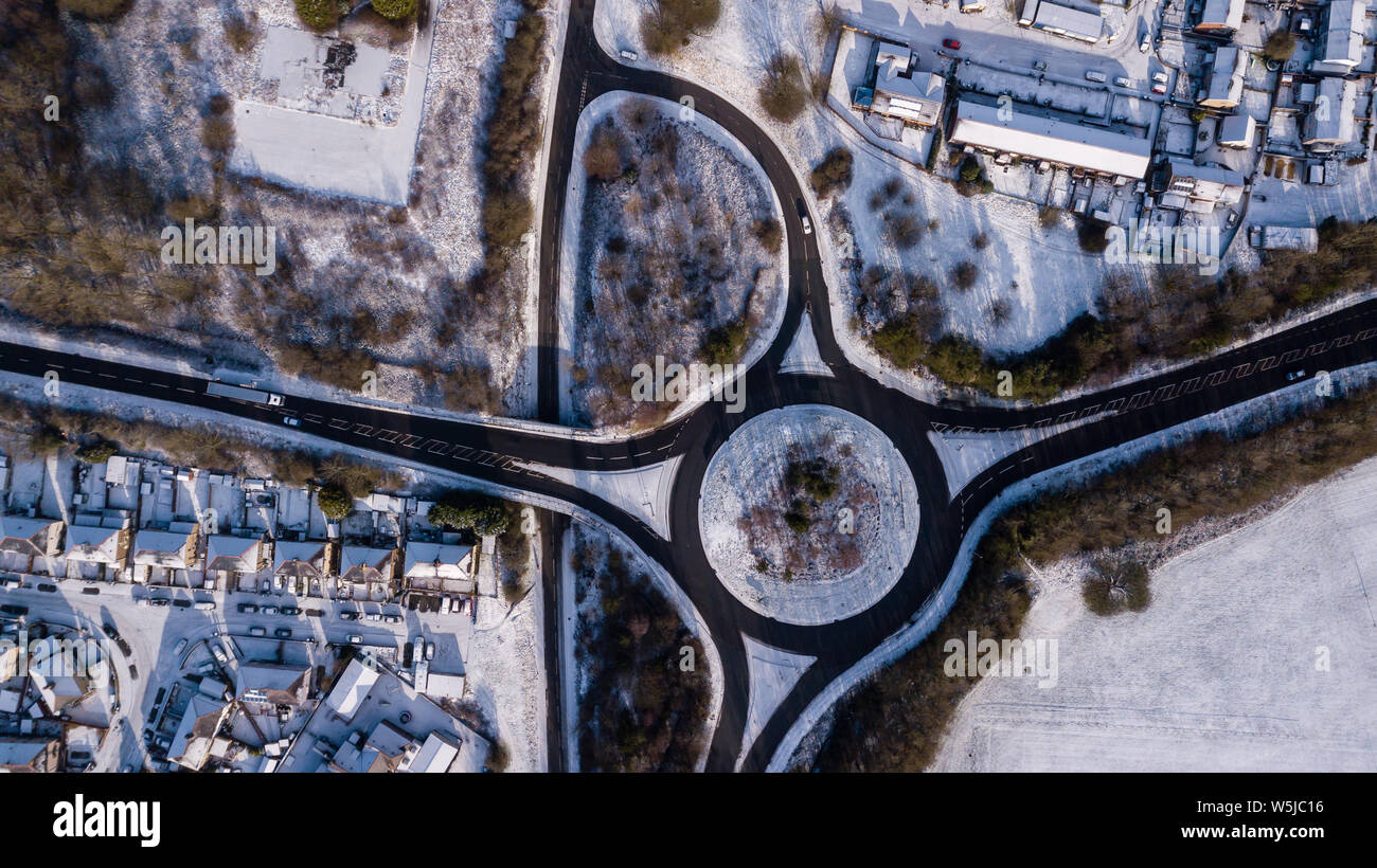 Aerial traffic roundabout england hi-res stock photography and images ...