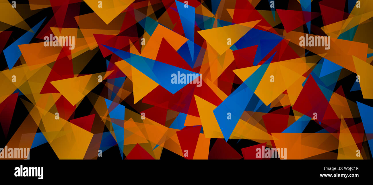 illustration of triangles and angled shapes, colorful abstract ...