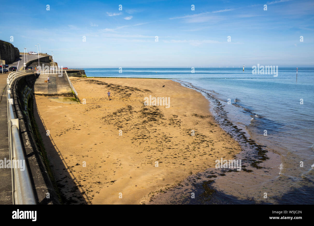 Margate Beach, situated on the Fort Lower Promenade in the county of ...