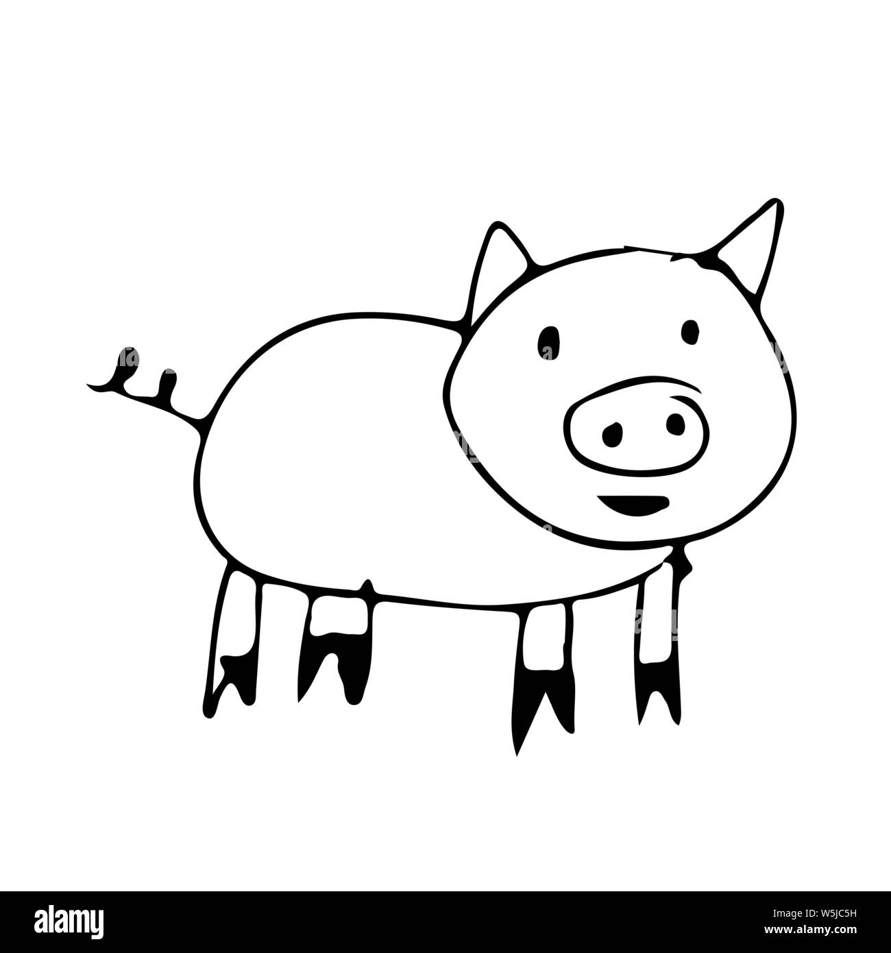 Cute pig cartoon Stock Vector Image & Art - Alamy