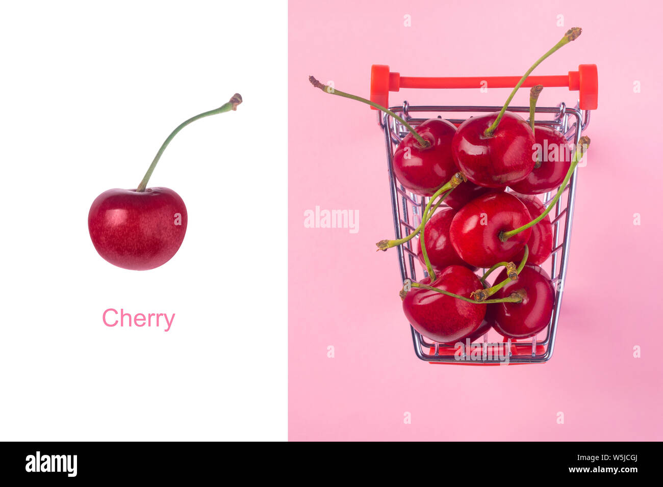 Creative layout made of red cherry, creative minimalism Stock Photo - Alamy