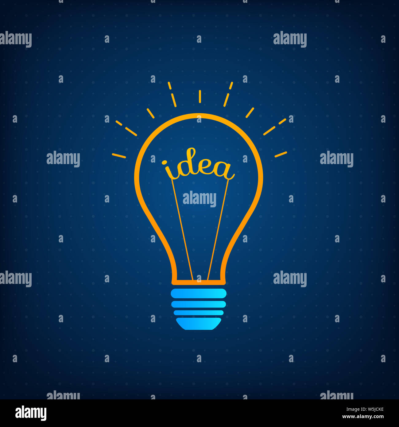 Orange Light Bulb Idea