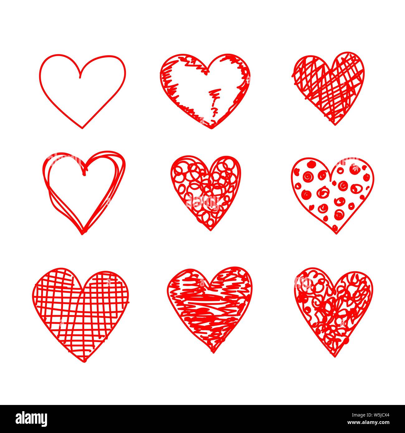 Hand drawn heart Stock Vector Image & Art - Alamy