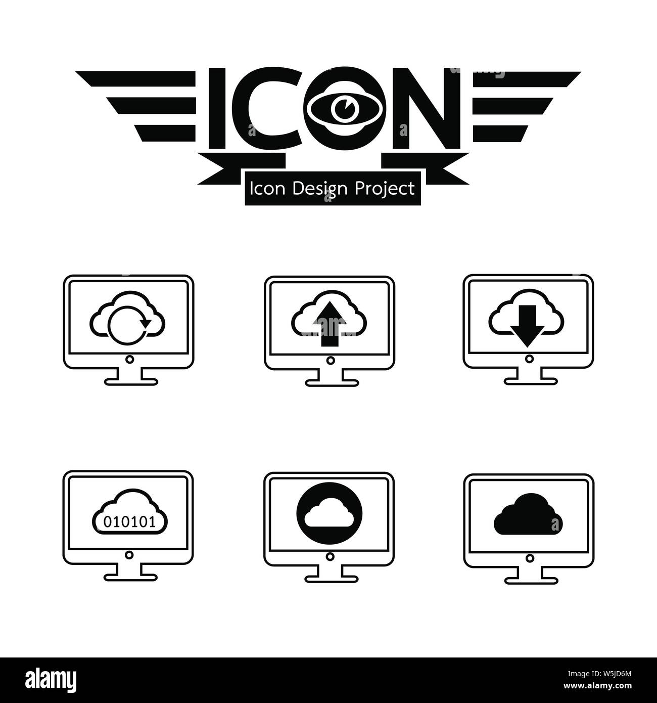 Cloud computing service networking Black and White Stock Photos ...