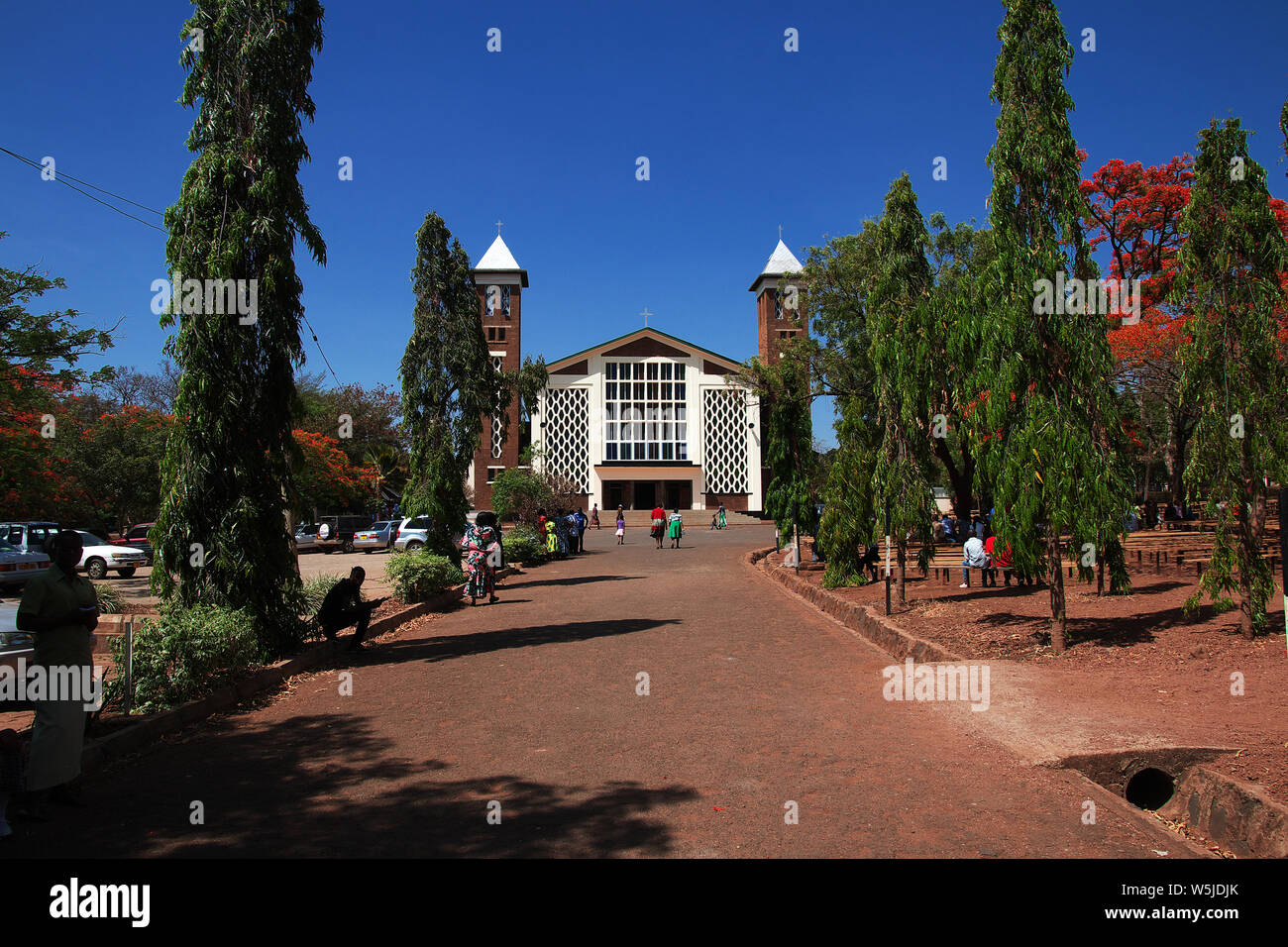 The church in Moshi city of Tanzania, Africa Stock Photo - Alamy