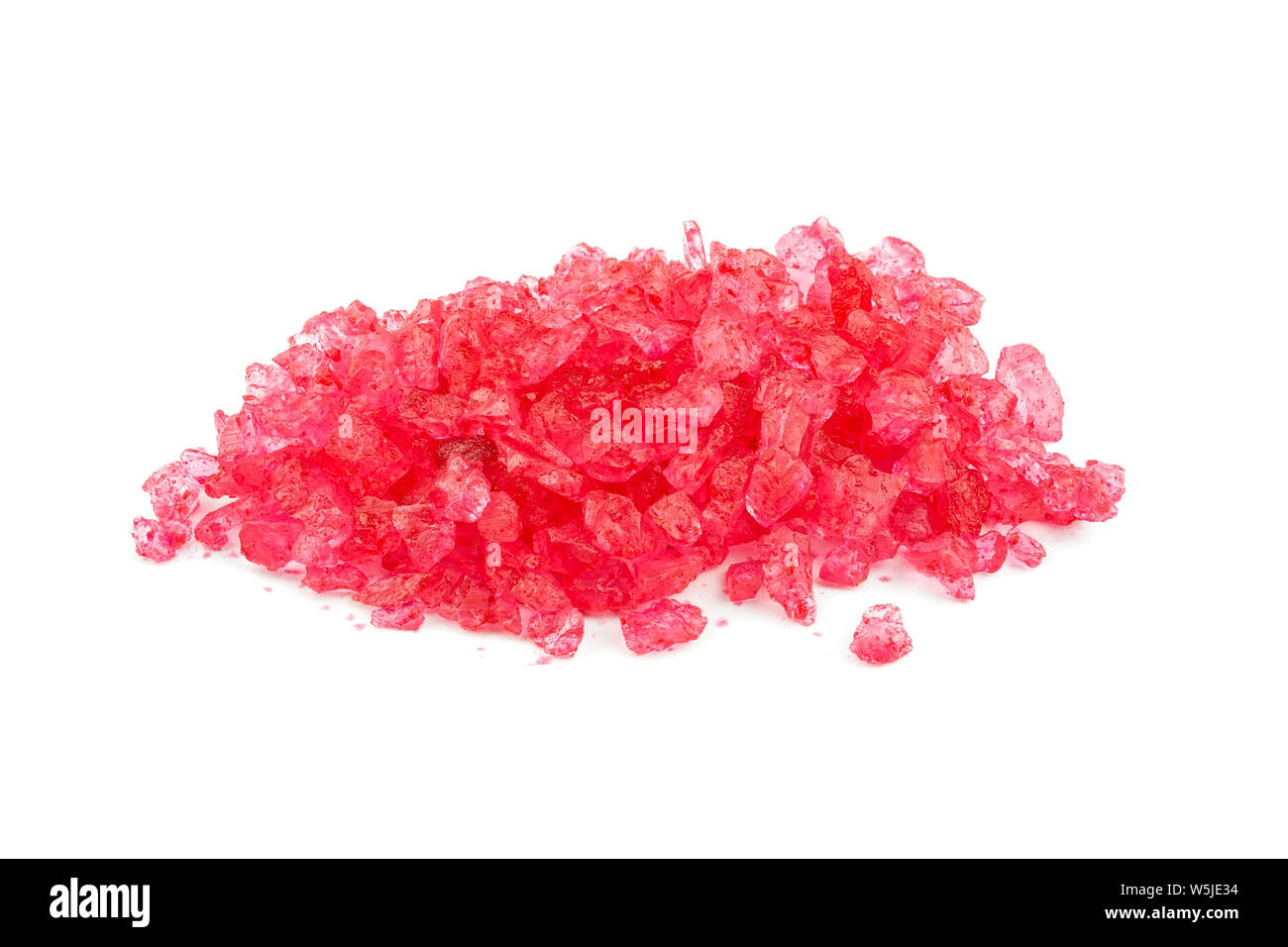 heap of salt isolated on white background with clipping path, red bath ...