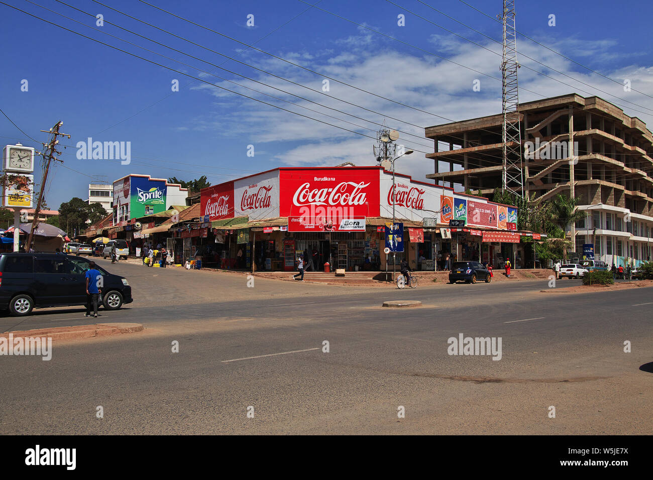 The building in Moshi city of Tanzania, Africa Stock Photo - Alamy