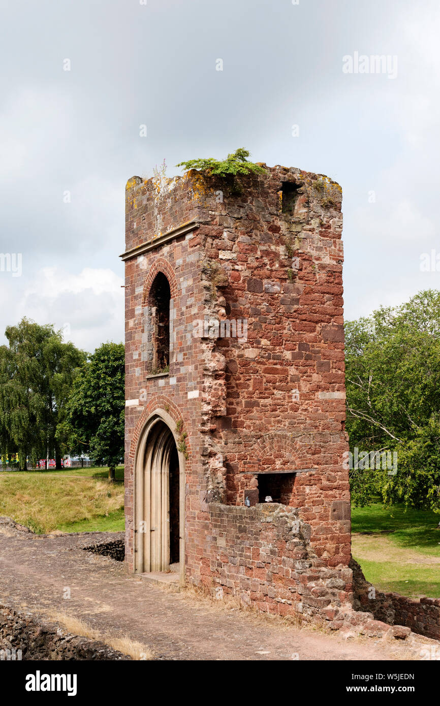 st.edmunds church tower, exe bridge, exeter, devon, england, britain ...