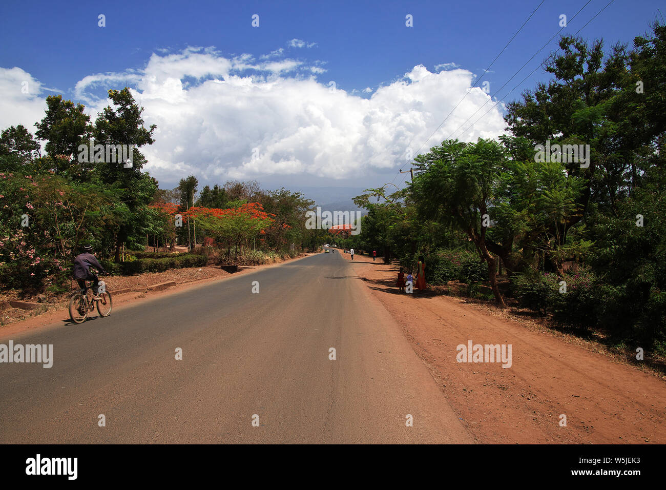 The road in Moshi city of Tanzania, Africa Stock Photo - Alamy