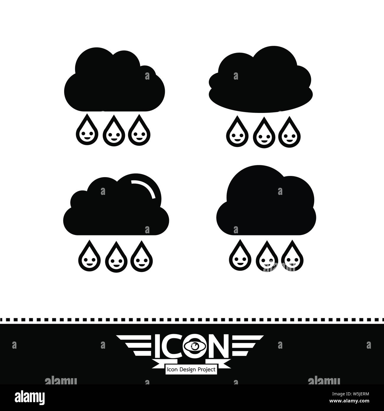 Rain cloud icon Stock Vector Image & Art - Alamy