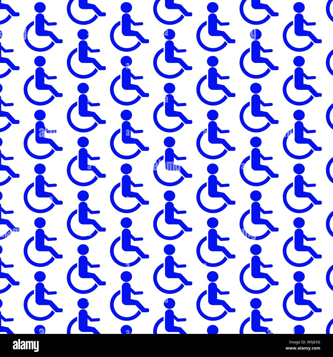 Pattern background Human on wheelchair Disabled icon Stock Vector Image ...
