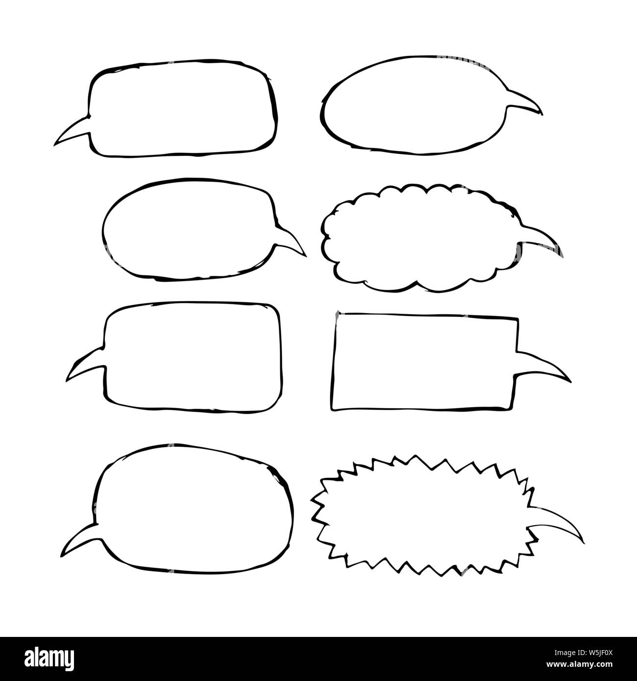 Speech Bubble hand drawn Stock Vector Image & Art - Alamy