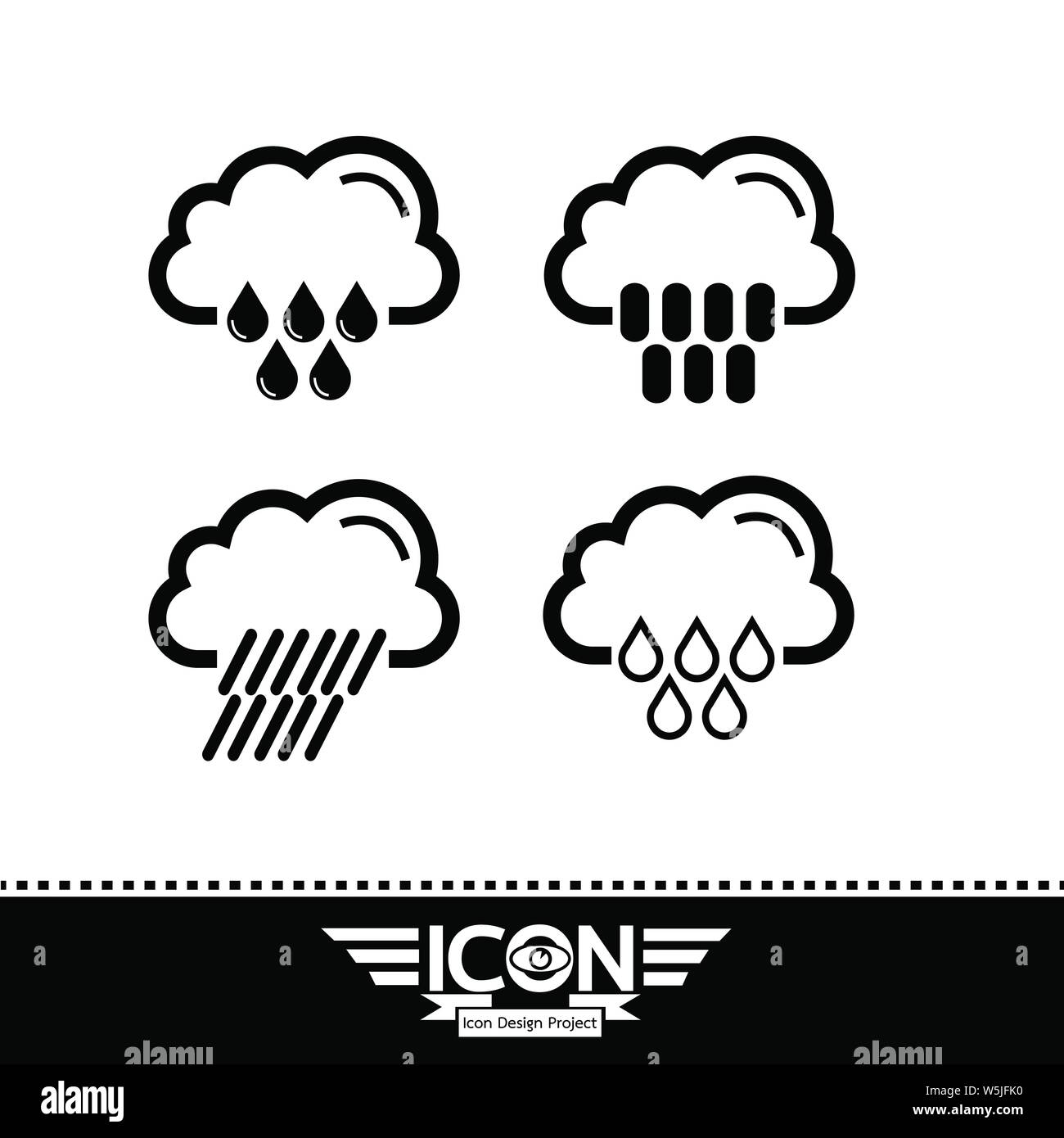 Rain cloud icon Stock Vector Image & Art - Alamy