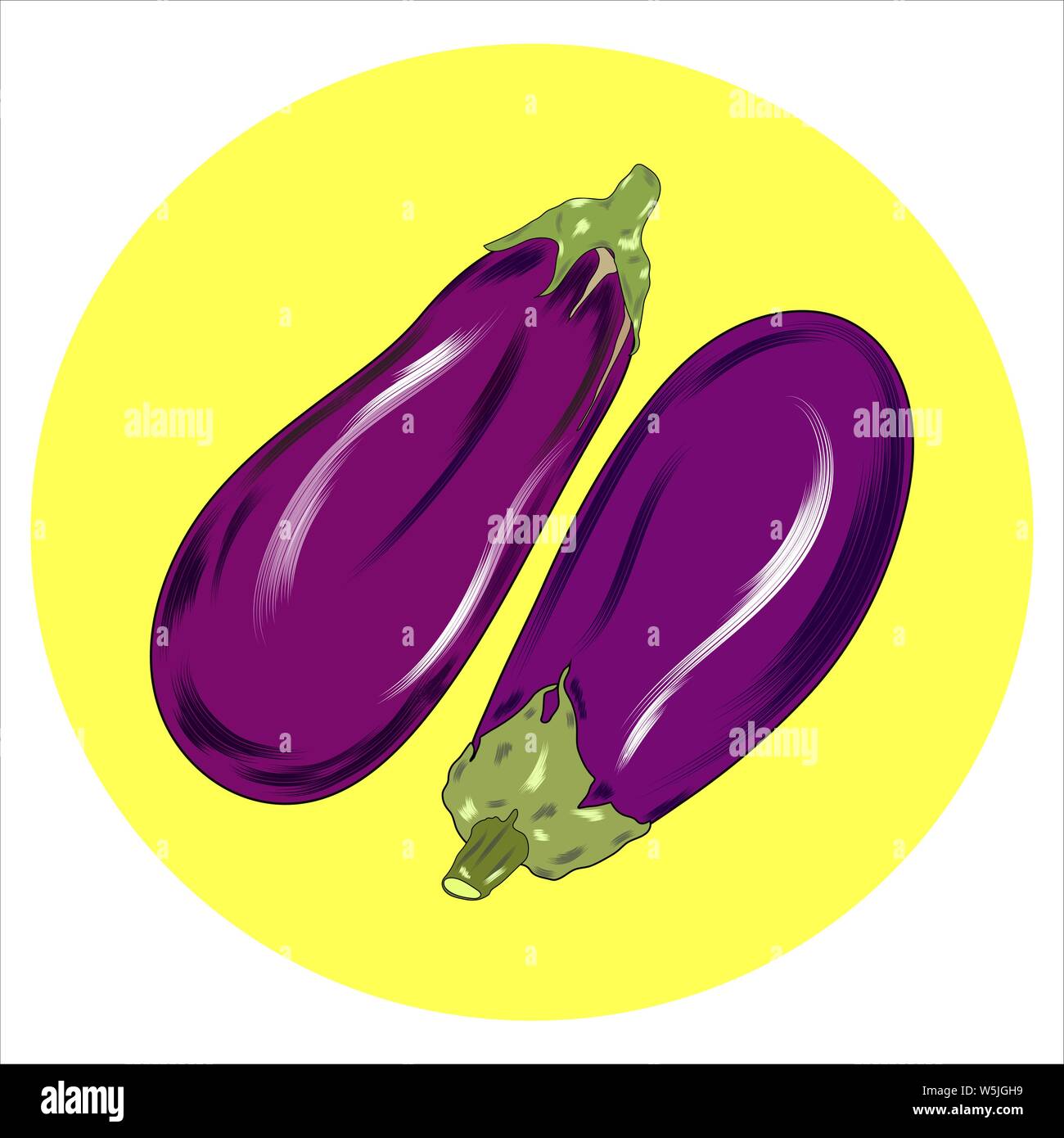 Two eggplant clipart Stock Vector Images - Alamy