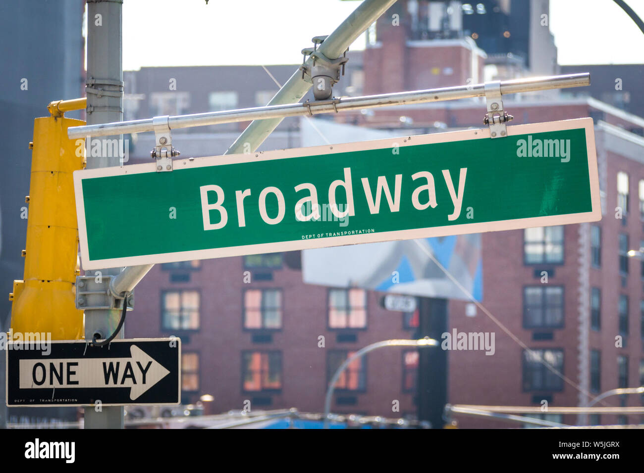 Broadway street sign in New York City USA Stock Photo - Alamy