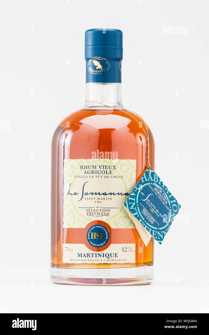 Bottle of Rum Stock Photo - Alamy