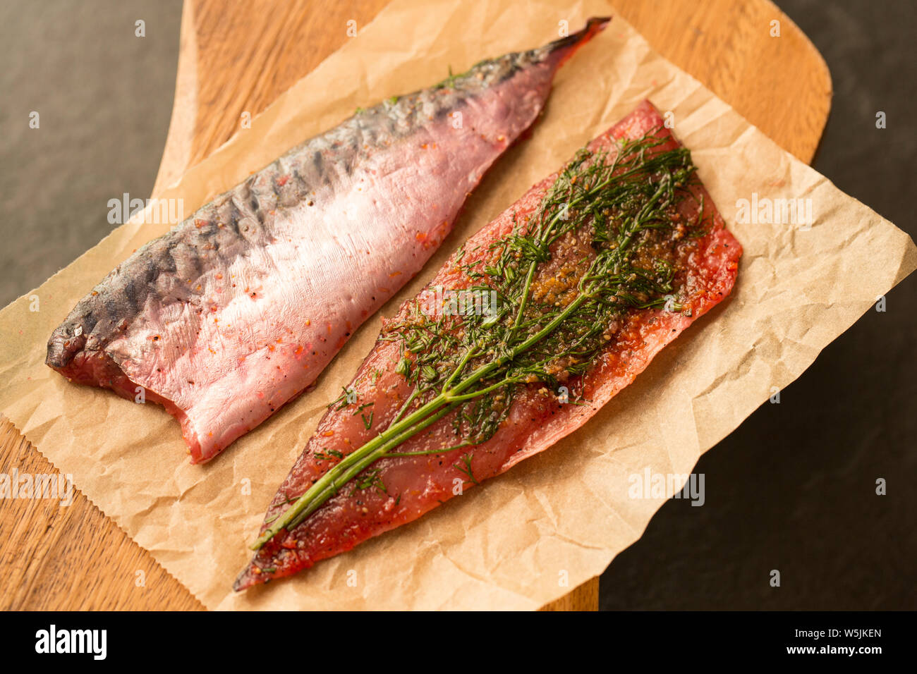 Mackerel gravadlax hi-res stock photography and images - Alamy