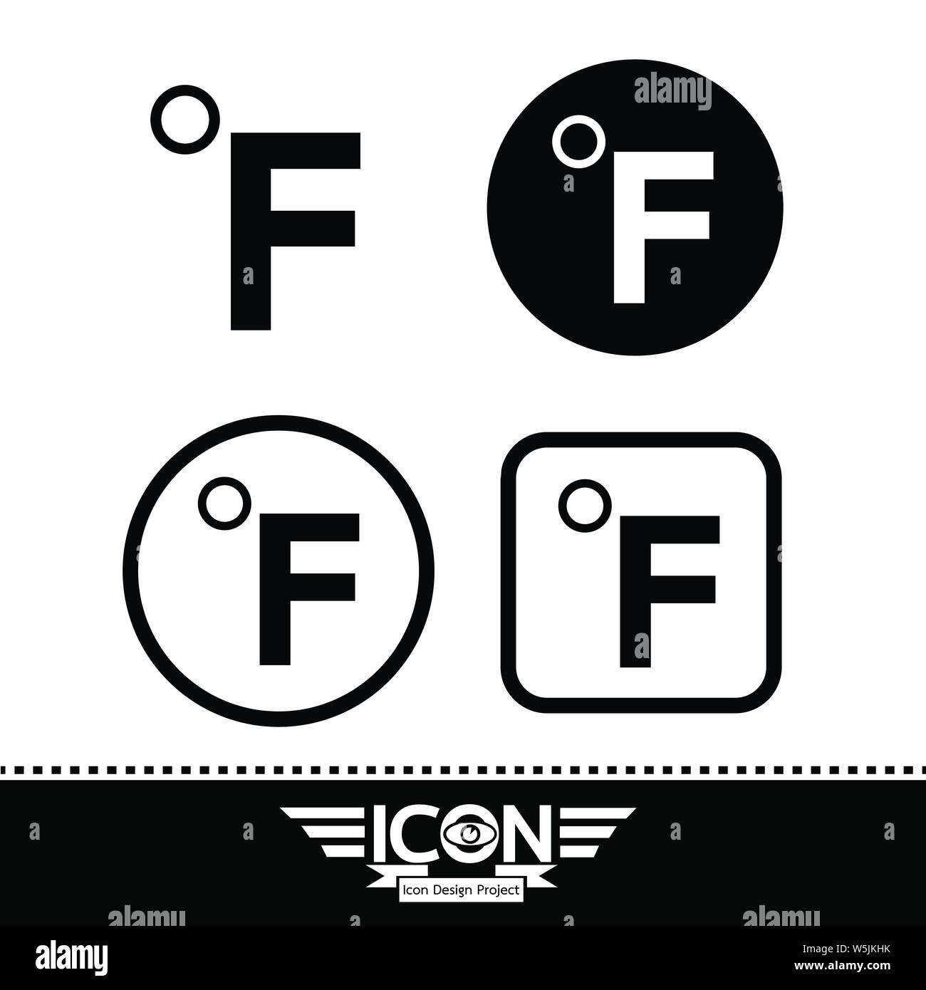 fahrenheit symbol icon Stock Vector Image & Art - Alamy