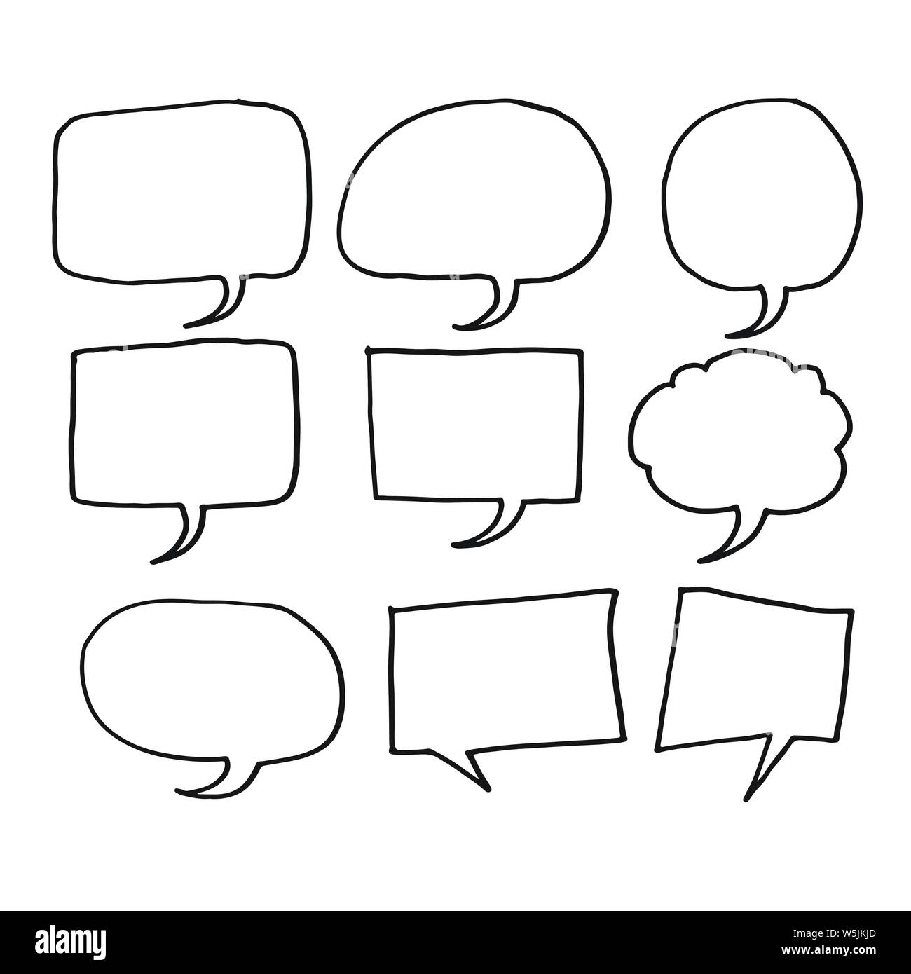 Speech Bubble hand drawn Stock Vector Image & Art - Alamy