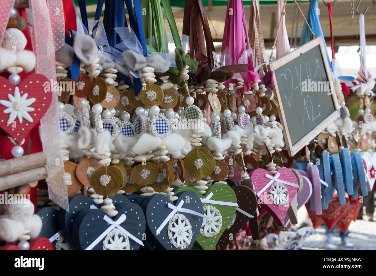 Christmas Decorations for sale in a German market in Munich, Germany ...