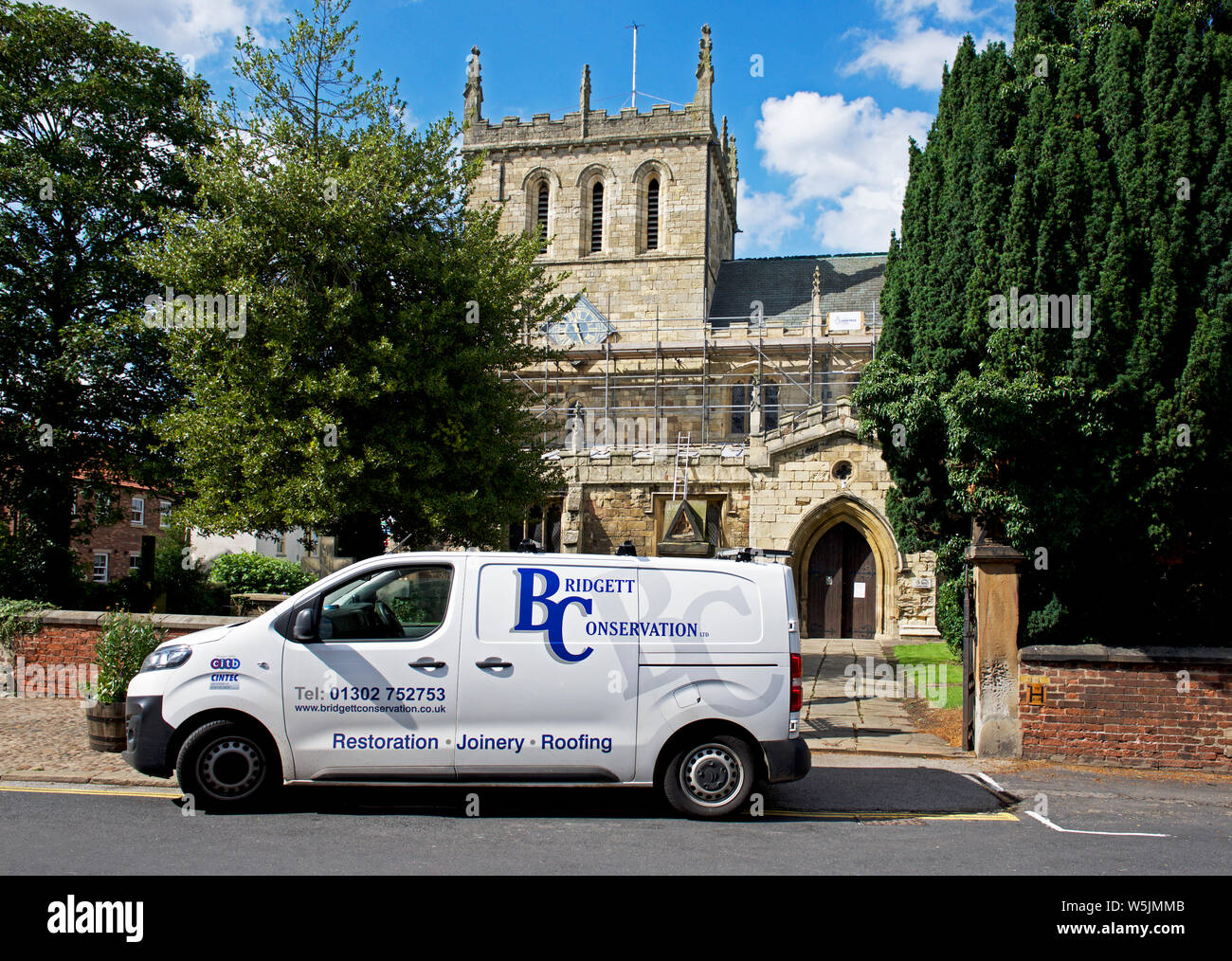 Restoring St Mary's Church, Snaith, East Yorkshire, England UK Stock ...