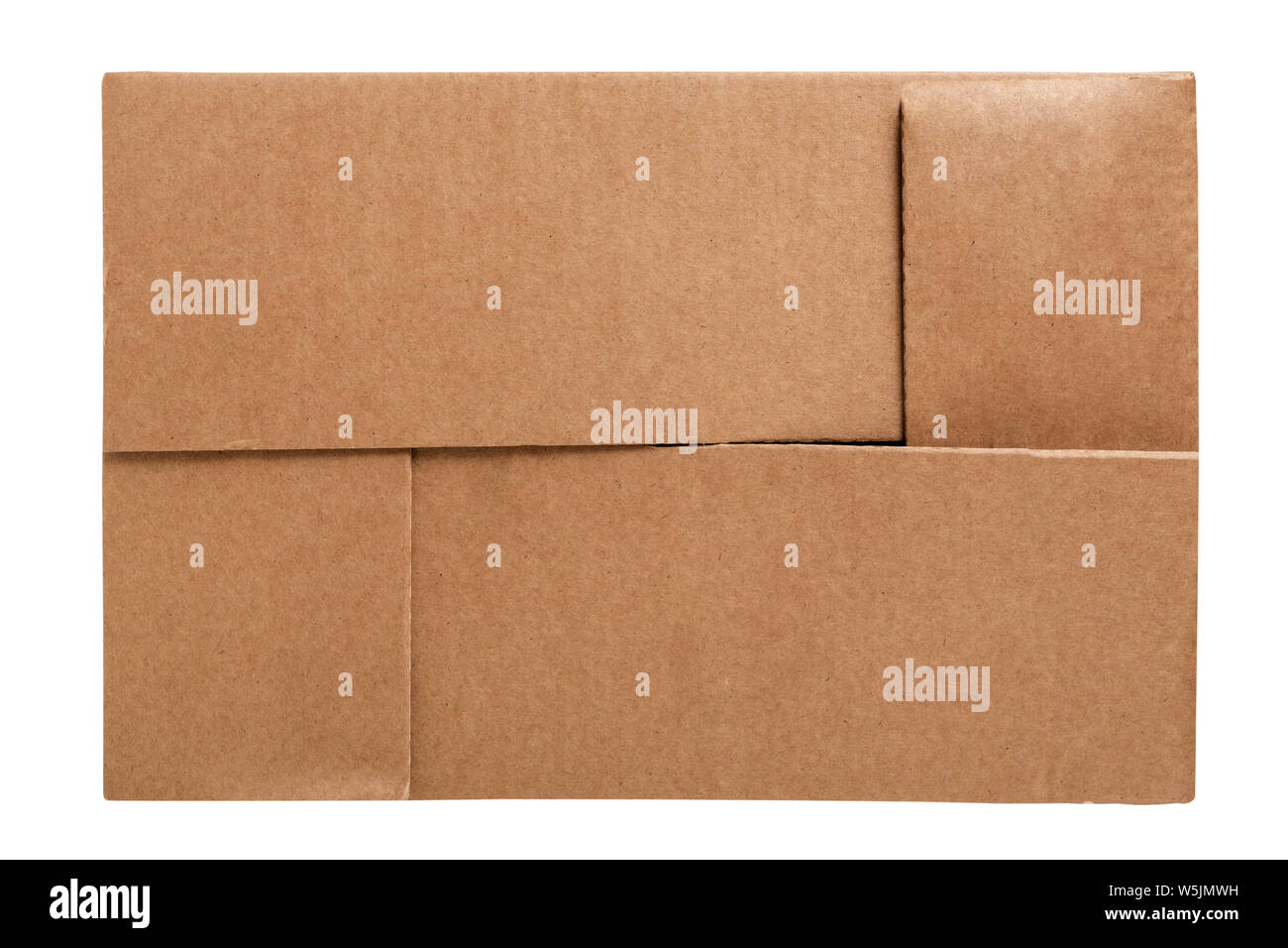 Corrugated carton box isolated on white background. Cardboard box lid ...