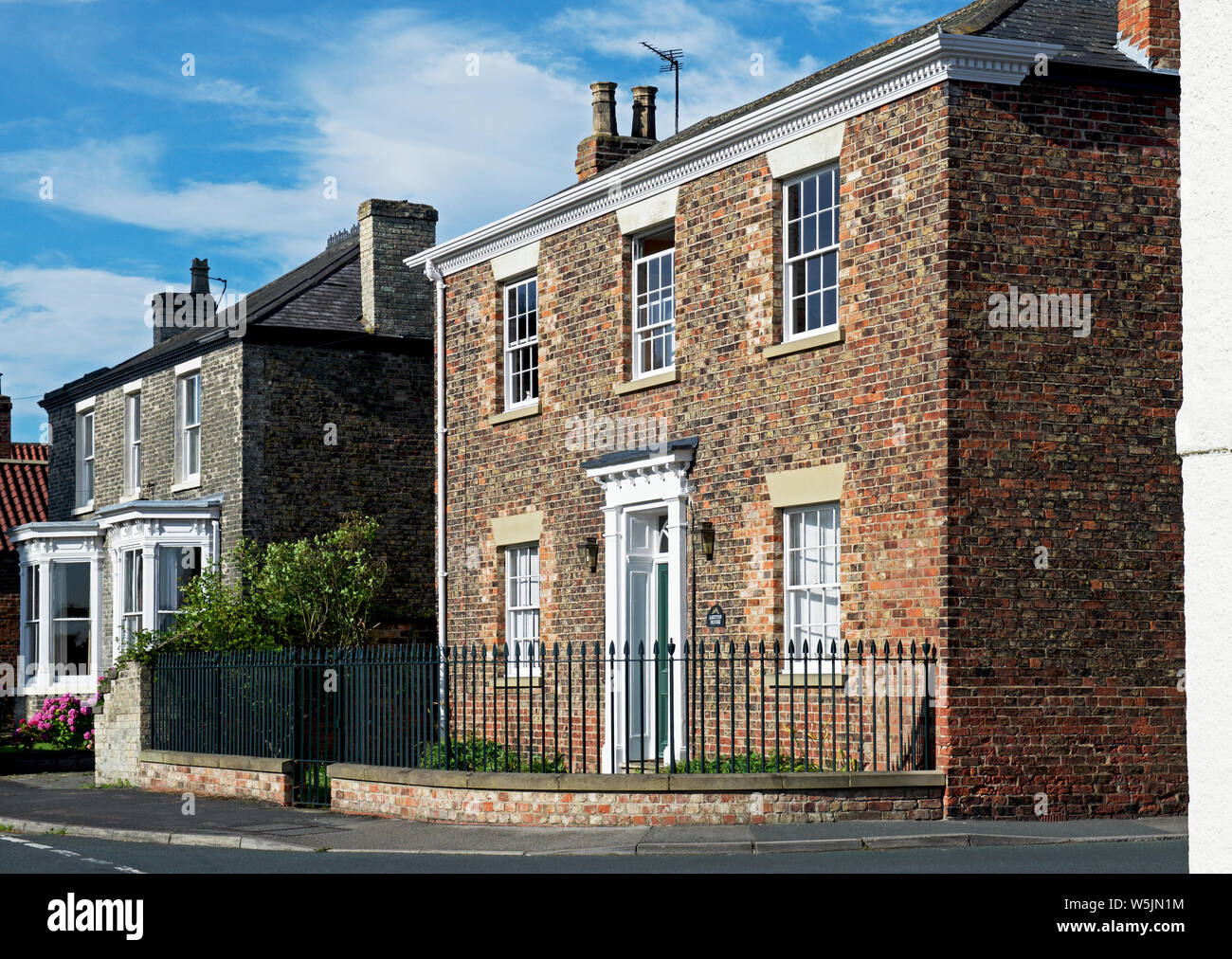 Houses in the village of Hemingbrough, North Yorkshire, England UK ...