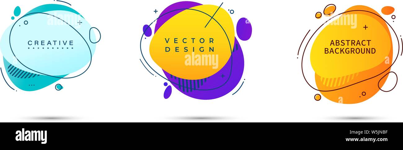 Abstract liquid shape. Fluid design. Isolated gradient waves with ...