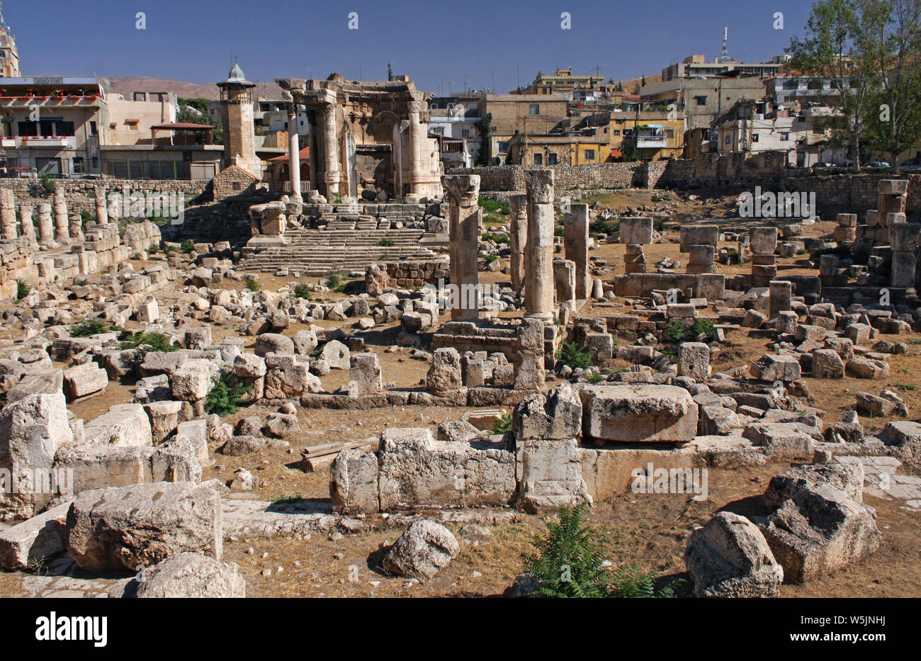 Roman ruins in Baalbek, Lebanon Stock Photo - Alamy