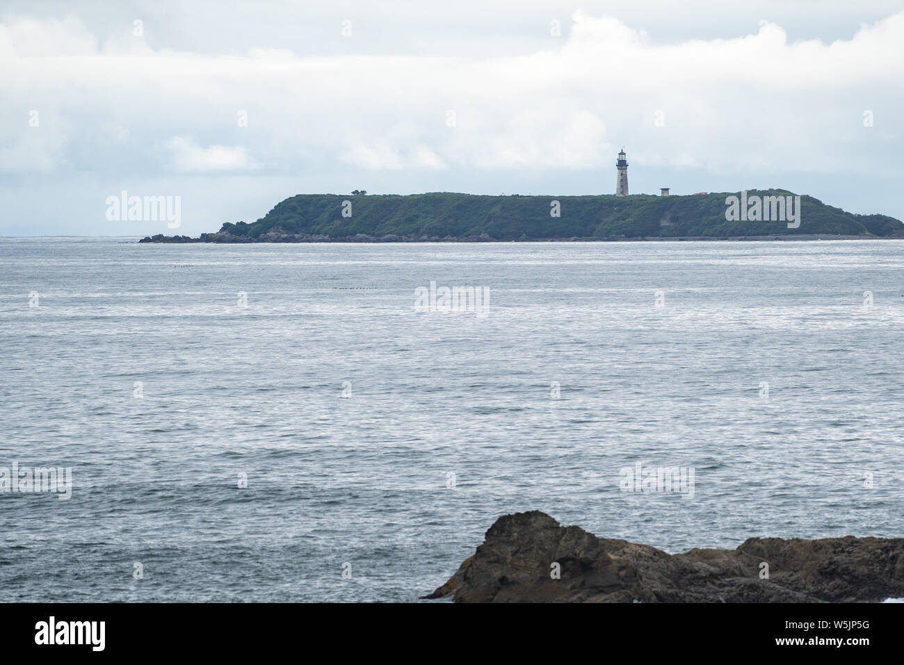 View of Destruction Island Lighthouse as seen from Ruby Beach in ...