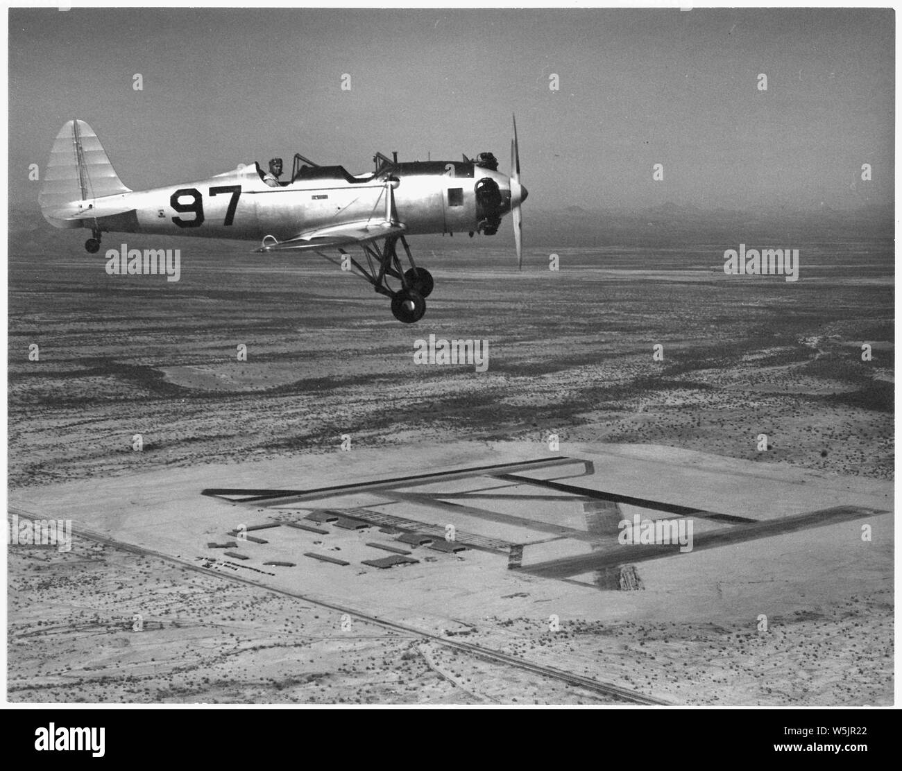 A pilot in flight training in the Army Air Corps Stock Photo - Alamy